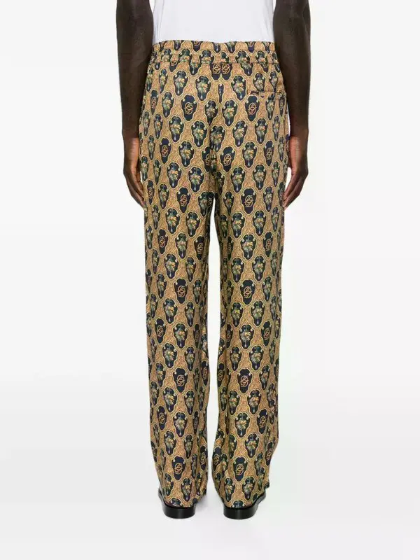 Drole De Monsieur Graphic Print Drawstring Trousers