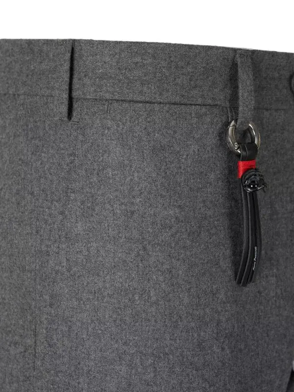 Marco Pescarolo Tailored Pressed Crease Trousers With Tassel Detail