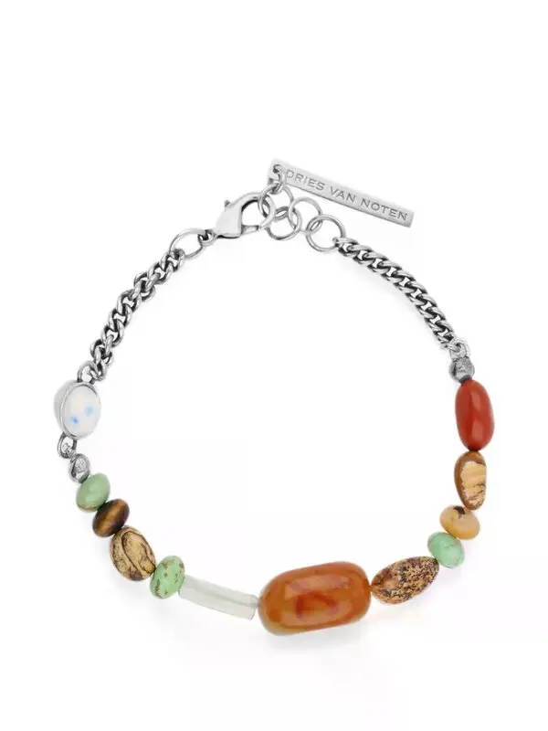 Dries Van Noten Multicolored Stone Bracelet - Silver