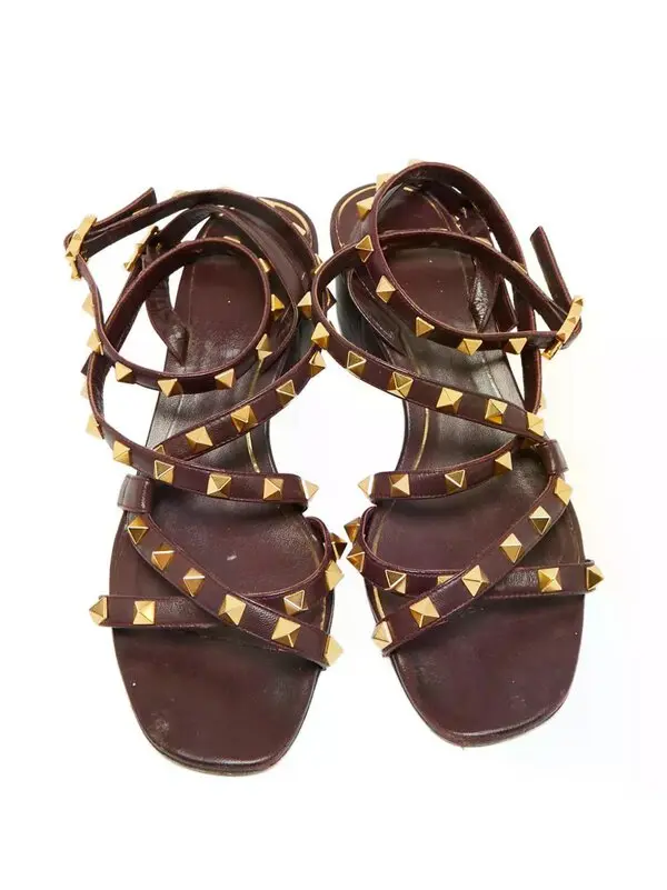 Valentino Garavani Rockstud Ankle-strap Sandals - Red