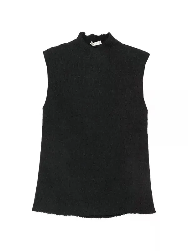 THE ROW Oakson Crinkled Sleeveless Top