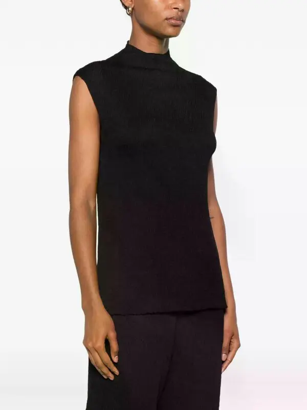 THE ROW Oakson Crinkled Sleeveless Top