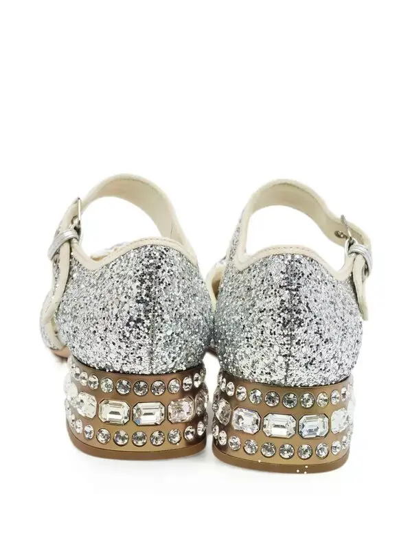 Miu Miu Crystal-embellished Mary Jane Pumps