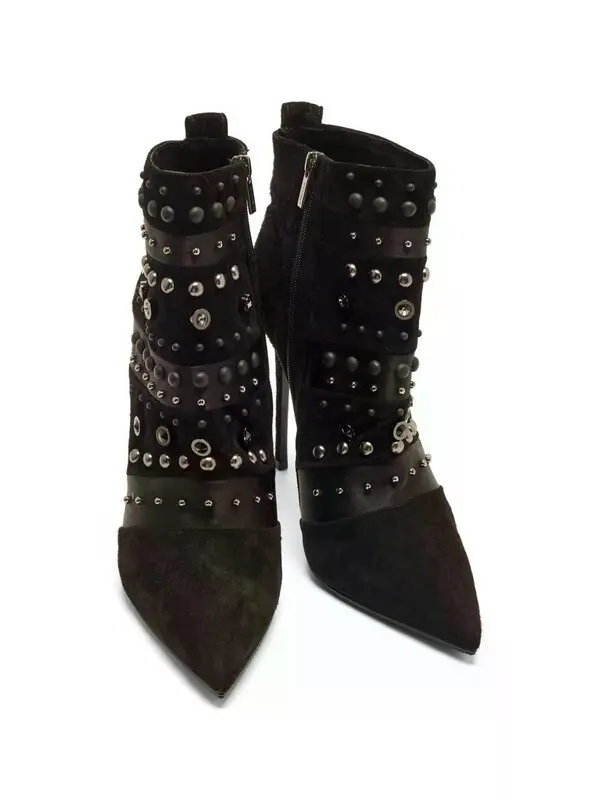 LE SILLA Studded Embellished Stiletto Ankle Boots
