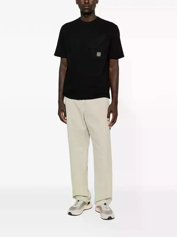 Stone Island Logo-patch Chest-pocket T-shirt