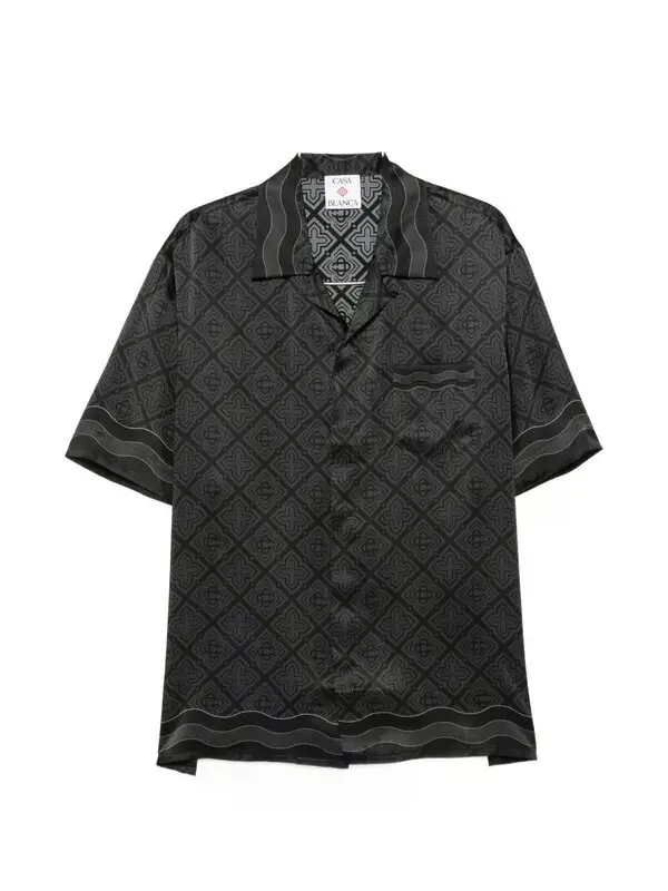 Casablanca Radiating Monogram Silk Shirt