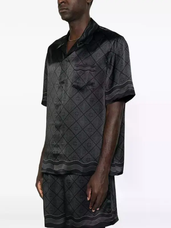 Casablanca Radiating Monogram Silk Shirt