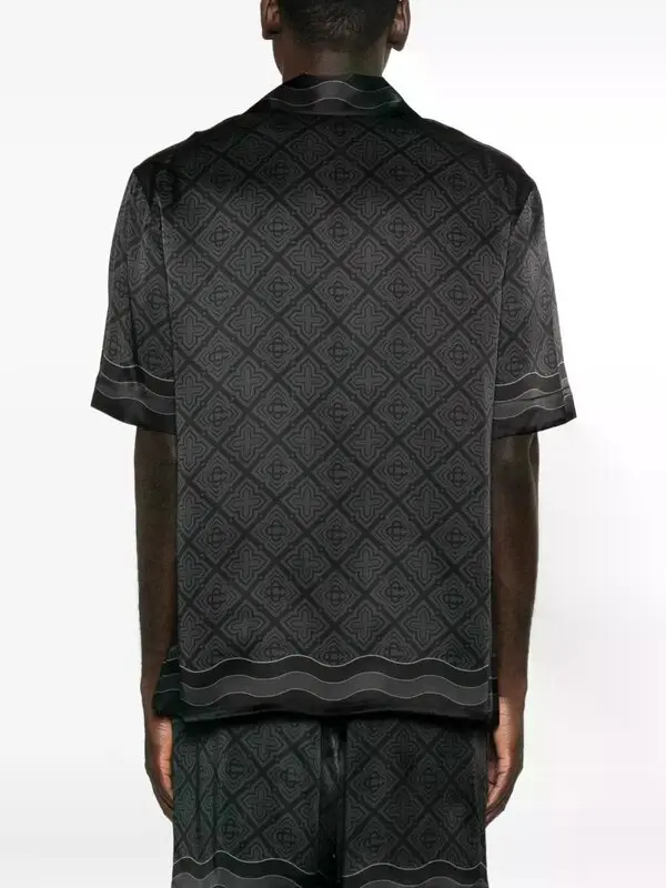 Casablanca Radiating Monogram Silk Shirt