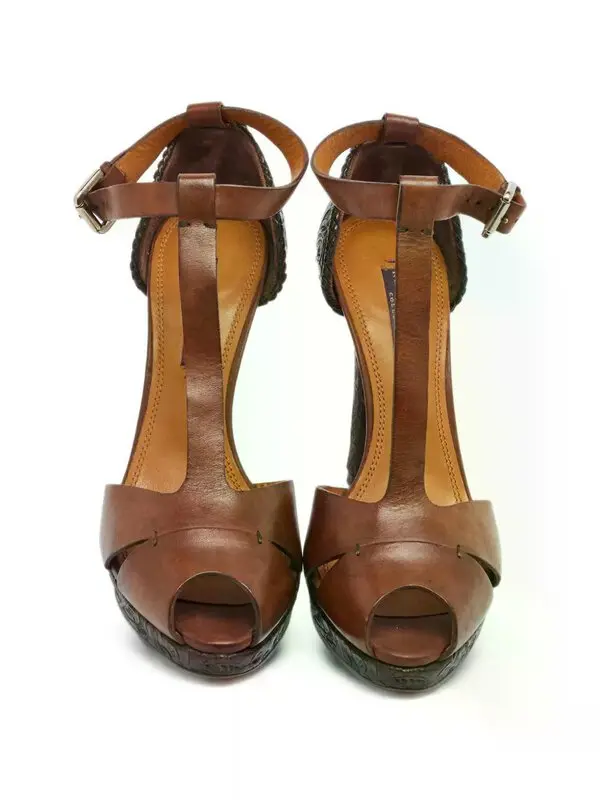 Ralph Lauren T-strap Peep-toe Pumps