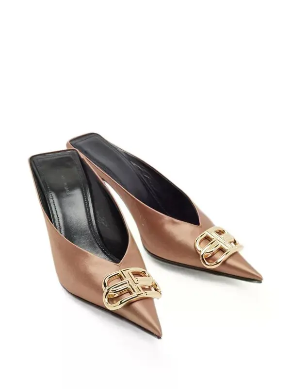 Balenciaga Knife Logo-plaque Heeled Mules