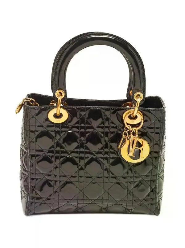 Dior Lady Cannage Tote Bag - Black