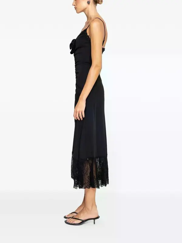 NISSA Lace-trimmed Midi Dress