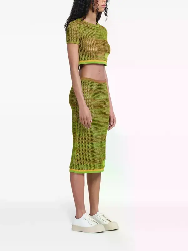 Marni Open-knit Cotton Midi Skirt