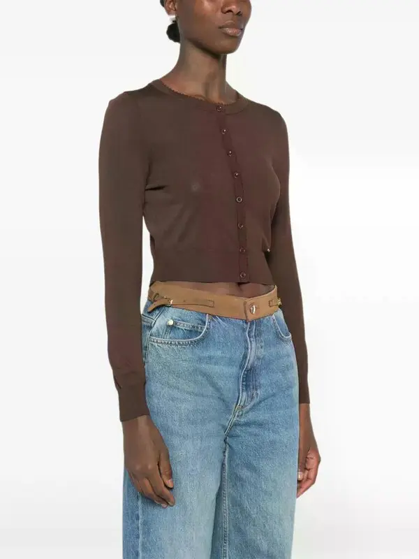 Sandro Cropped Button-fastening Cardigan