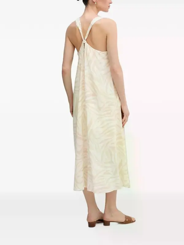 Dkny Zebra Print V-neck Dress
