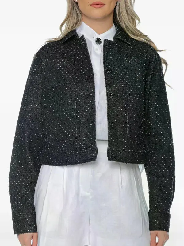 Armani Exchange Embellished Cropped Jacket