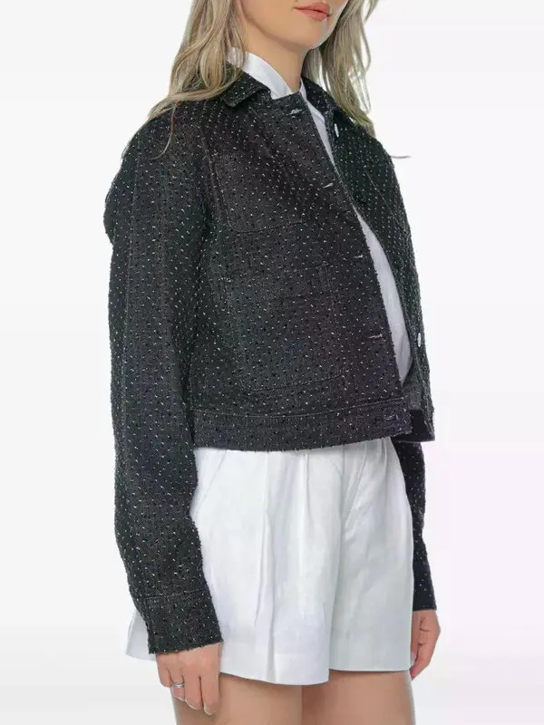 Armani Exchange Embellished Cropped Jacket