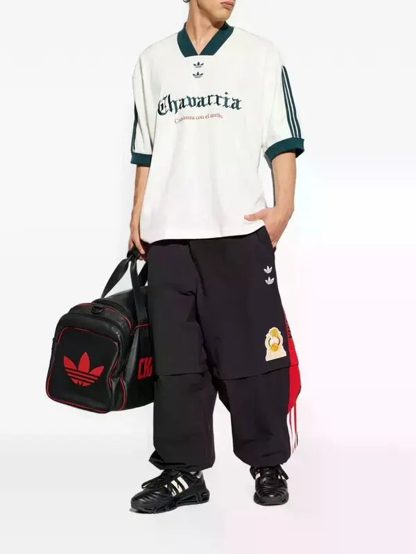 Adidas X Willy Chavarria Logo-print V-neck T-shirt - White