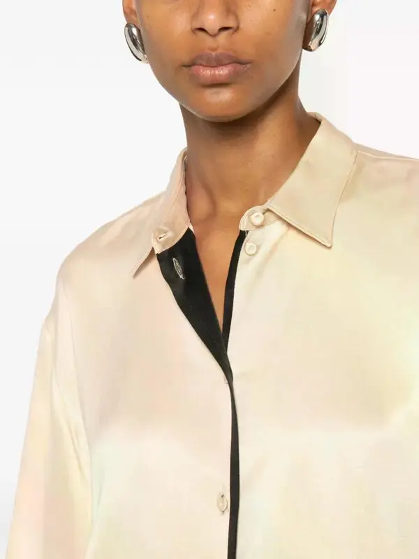 FORTE_FORTE Contrast-trim Shirt