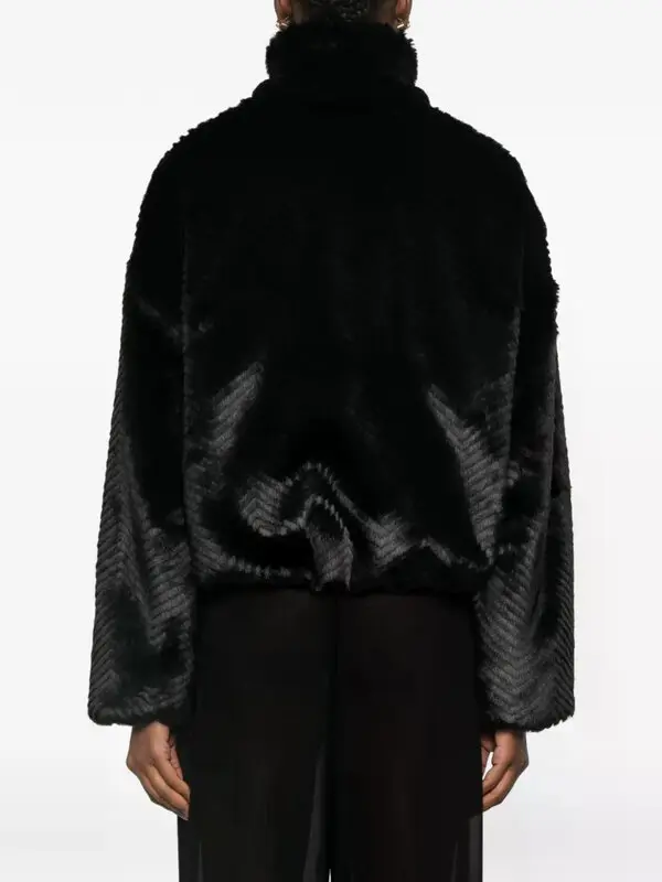FORTE_FORTE Chevron-pattern Jacket
