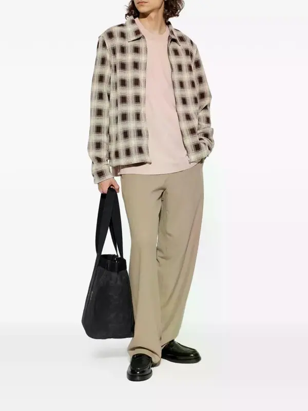 ALLSAINTS Krater Check-pattern Zip-up Shirt
