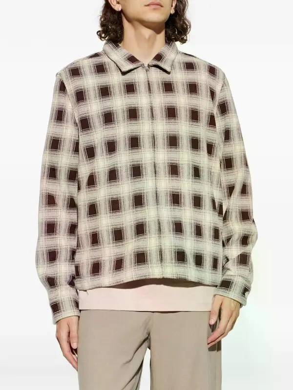 ALLSAINTS Krater Check-pattern Zip-up Shirt