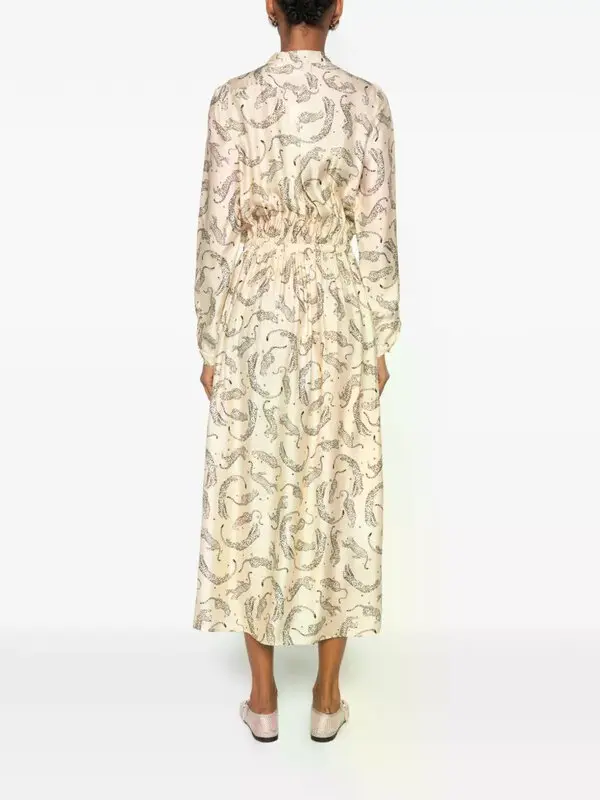 FORTE_FORTE Leopard-print Midi Dress
