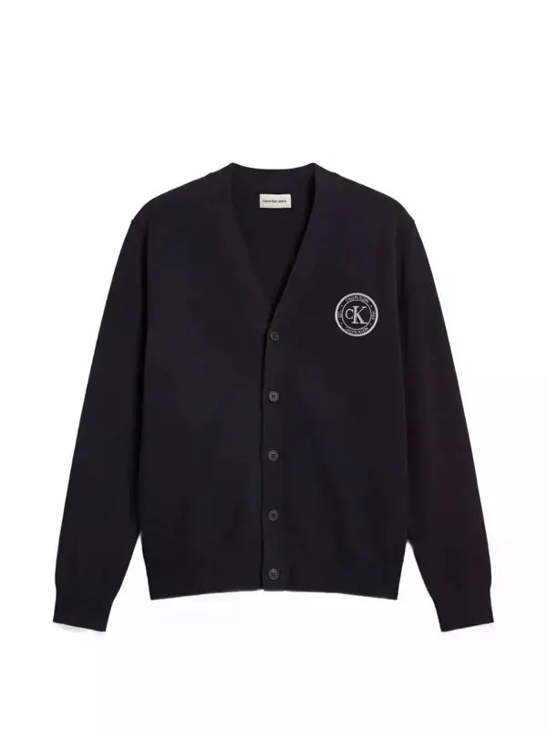 Calvin Klein Logo-patch V-neck Cardigan