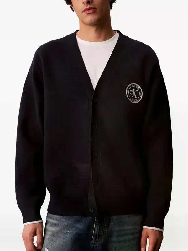 Calvin Klein Logo-patch V-neck Cardigan