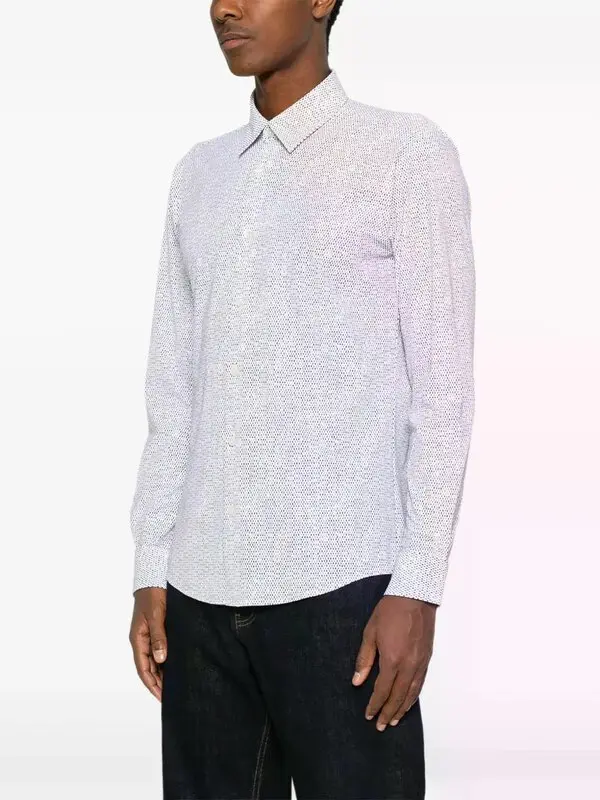 BOSS Micro-patterned Long-sleeve Shirt