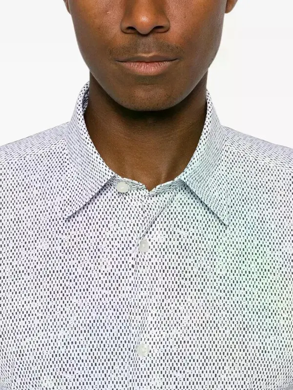BOSS Micro-patterned Long-sleeve Shirt