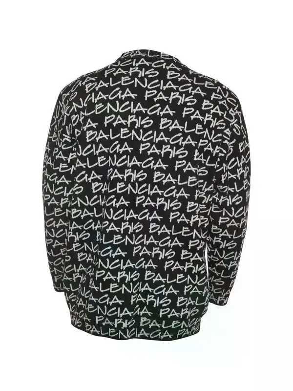 Balenciaga Logo-print Intarsia Sweater