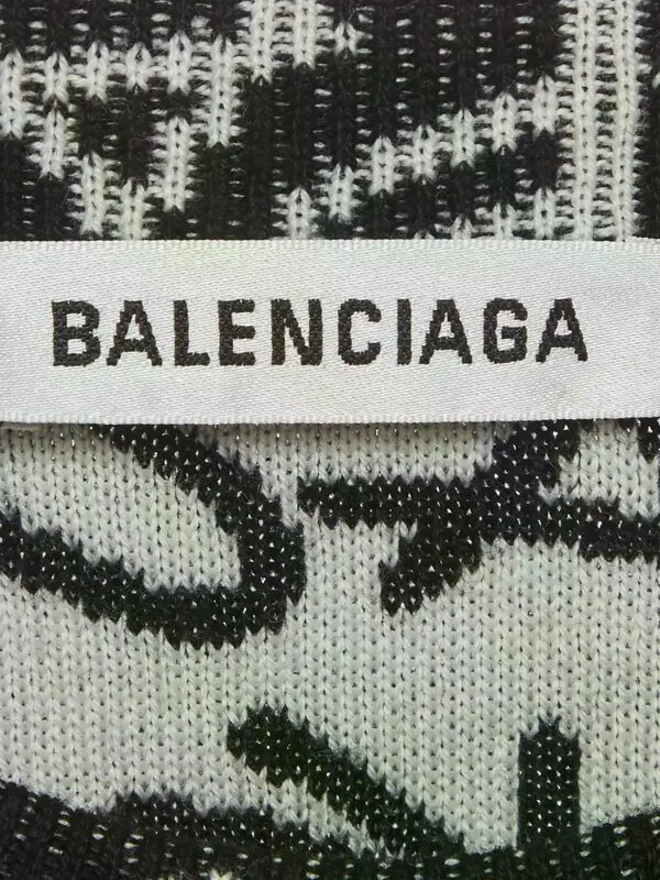 Balenciaga Logo-print Intarsia Sweater