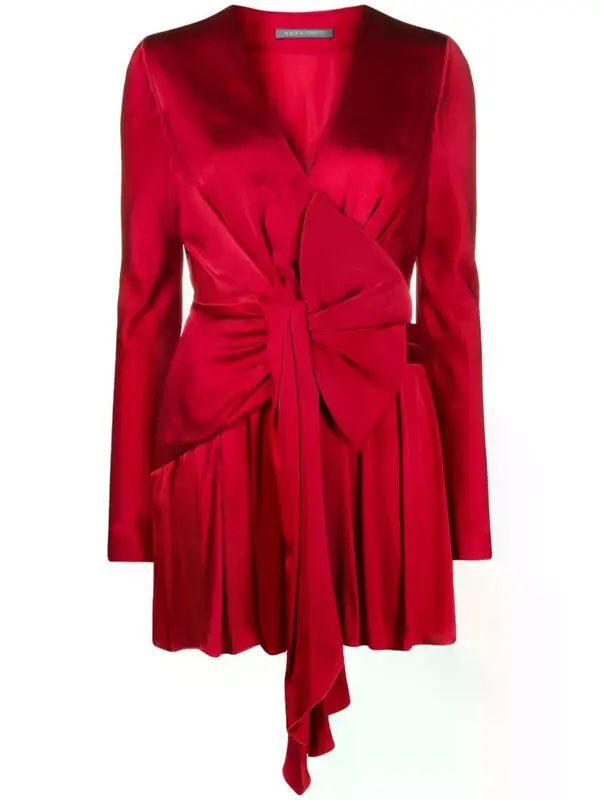 Alberta Ferretti Knot-detail Satin Dress