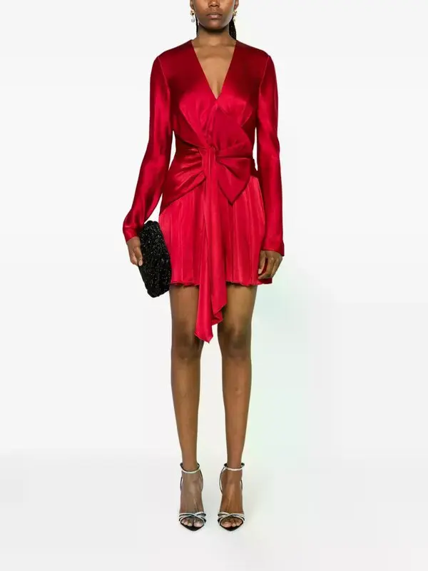 Alberta Ferretti Knot-detail Satin Dress