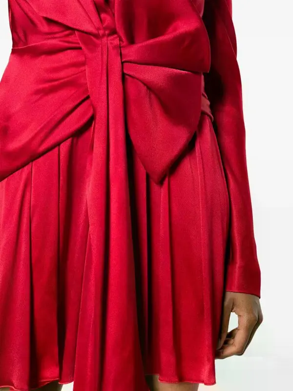 Alberta Ferretti Knot-detail Satin Dress