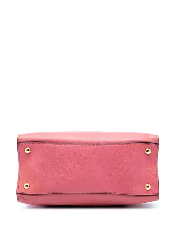 Prada Saffiano Leather Tote Satchel - Pink