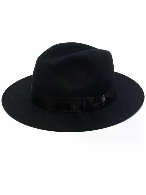Borsalino Logo Ribbon-trim Fedora Hat