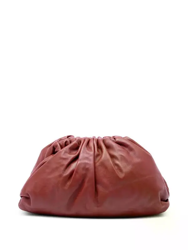 Bottega Veneta Lambskin The Pouch Clutch Bag - Red