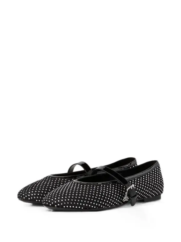 Karl Lagerfeld Karo Crystal-embellished Ballet Flats - Black