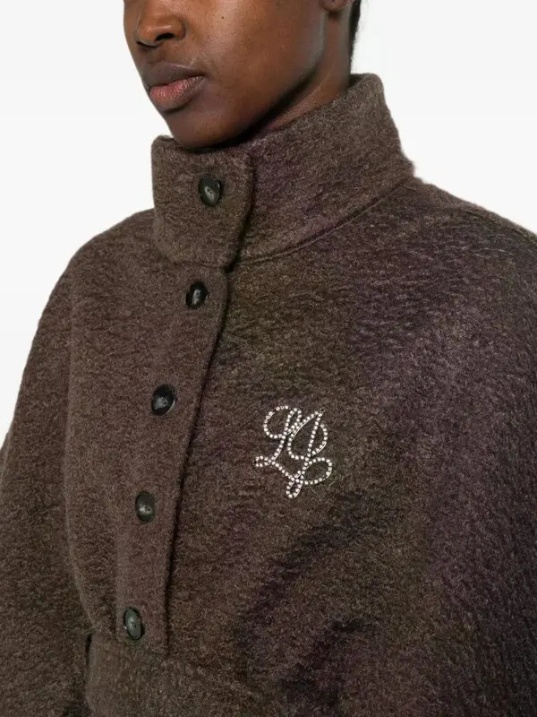Liu Jo Belted Logo-embellished Cape - Brown