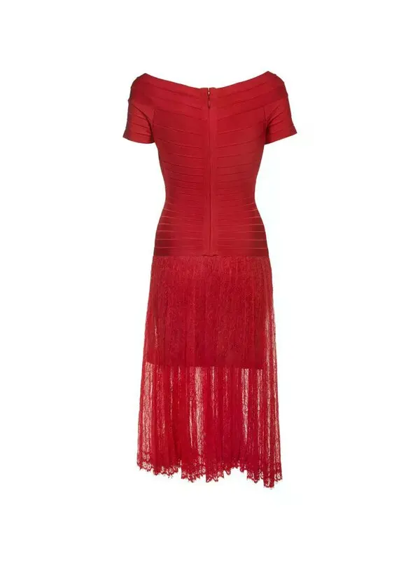 Herve Leger Bandage Lace Midi Dress