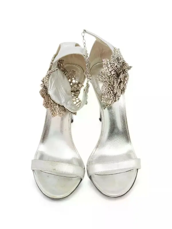 GIUSEPPE ZANOTTI Flower-embellished Ankle-strap Sandals