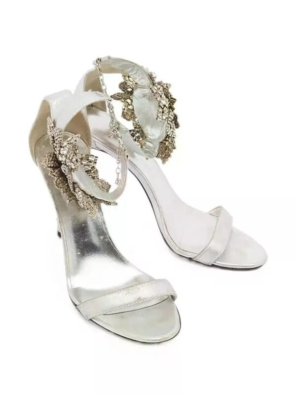 GIUSEPPE ZANOTTI Flower-embellished Ankle-strap Sandals