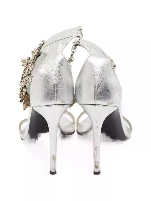 GIUSEPPE ZANOTTI Flower-embellished Ankle-strap Sandals