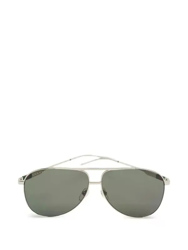 Gucci Tone Pilot Frame Sunglasses - Silver