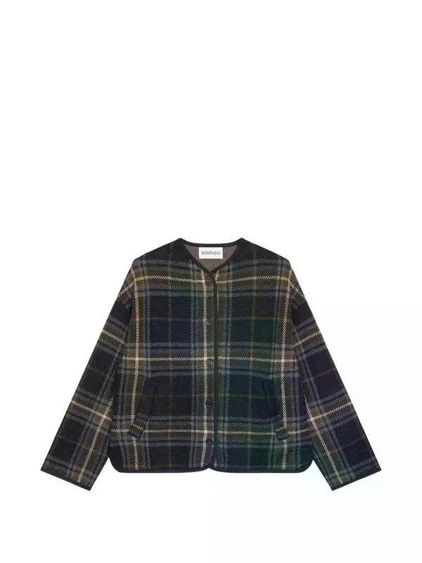 Eric Bompard Tartan Jacquard Cardigan - Grey