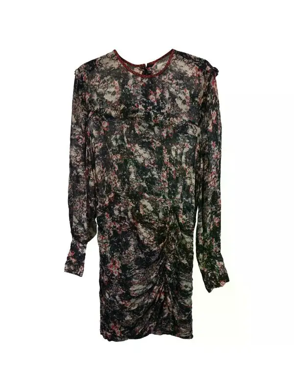 ISABEL MARANT VINTAGE Jirvina Abstract Print Ruffled Dress