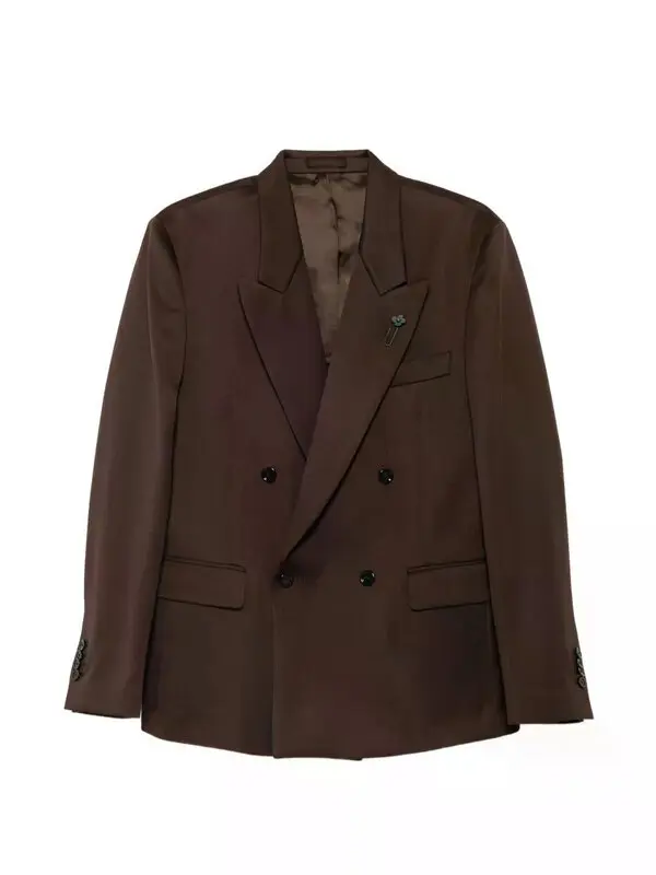 LARDINI Double-breasted Peak-lapel Jacket