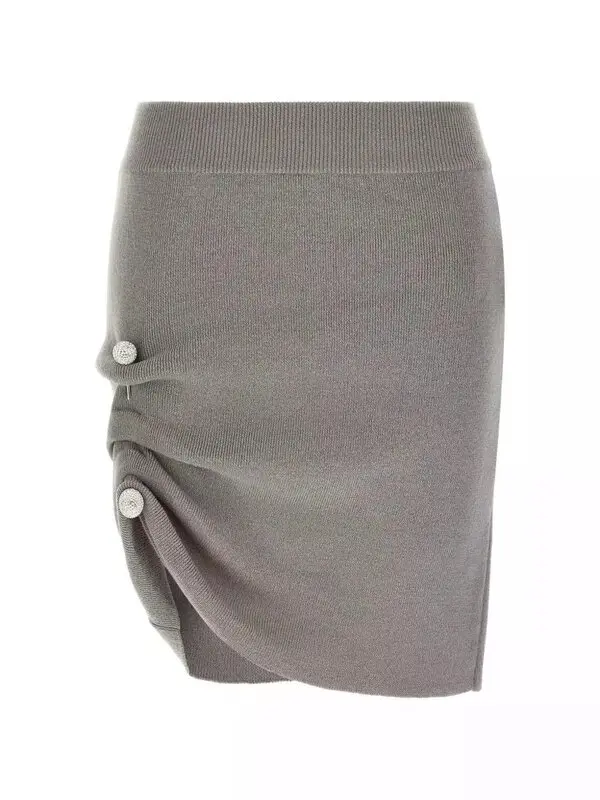 Giuseppe Di Morabito Draped Crystal-embellished Mini Skirt - Grey